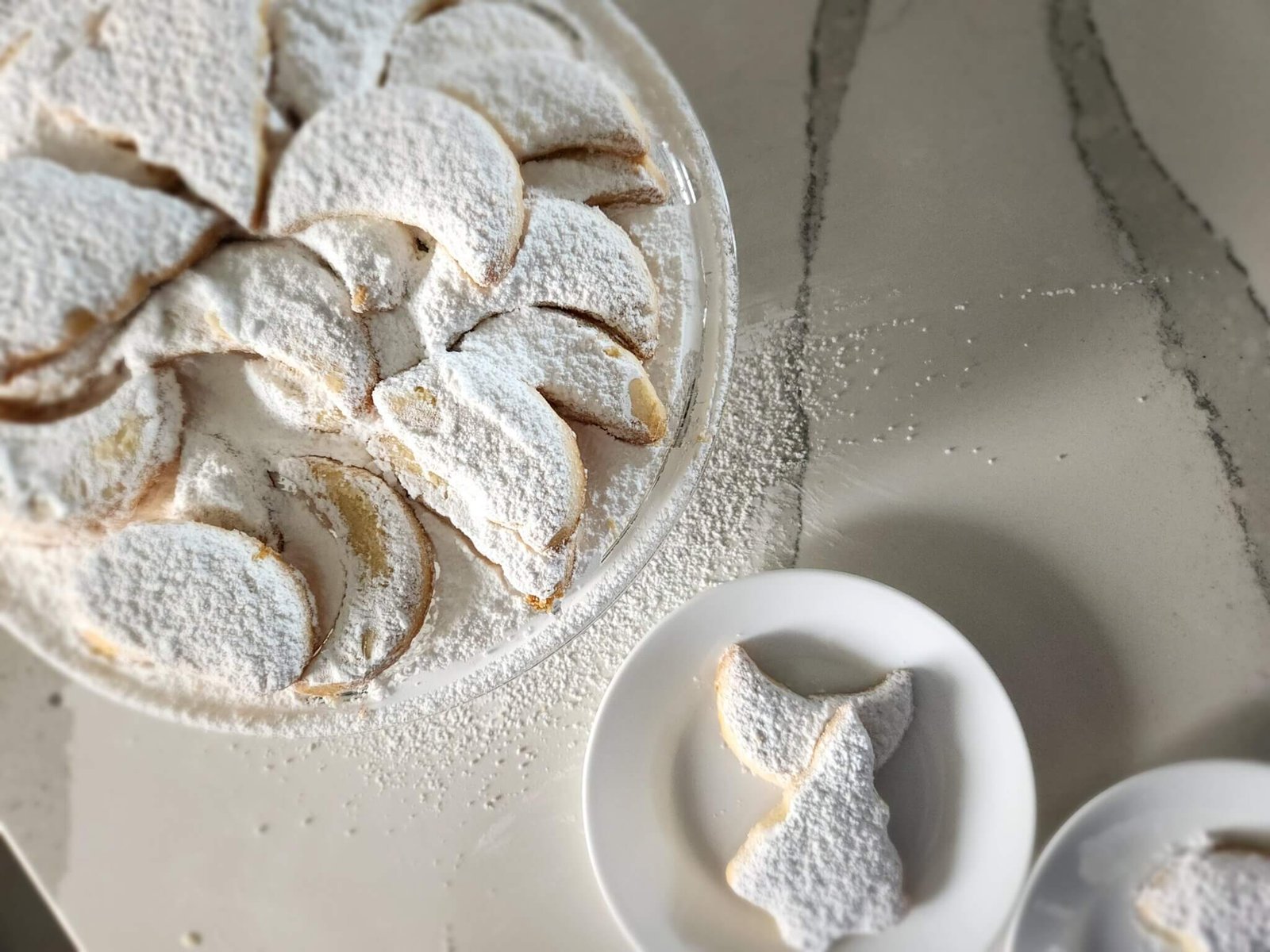 Easy Authentic Greek White Butter Cookies (Kourabiedes) Nut Free - DBS ...
